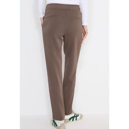 Cecil Damen Stoffhose "Style Tracey"urban taupe, Gr. S, unifarben, Web, Obermaterial: 54% Polyester, 39% Viskose, 7% Elasthan. Futter: 100%