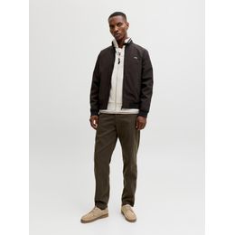 Jack & Jones JACK & JONES Herren Bomberjacke "JPRBLUBRAD BOMBER JACKET SN", braun, Gr. S, unifarben, Web, Obermaterial: 90% Polyester, 10% Elasthan, Jacken,