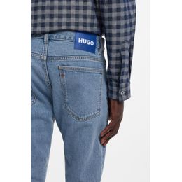 Hugo Herren Slim-fit-Jeans "Ash", blau, Gr. 31, unifarben, Denim/Jeans, Obermaterial: 99% Baumwolle, 1% Elasthan, Jeans, mit Stone-washed- Finish