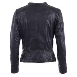 JCC Damen Bikerjacke "6011099-2", schwarz, Gr. L, Obermaterial: 100% Lammleder; Lining: 100% Baumwolle; &Auml;rmelfutter: 100% Polyester; Wattierung: 100%