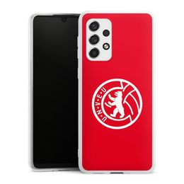 DeinDesign Galaxy A33 5G Handy Silikon H&uuml;lle Case transparent Handyh&uuml;lle Official Licensed Product 1. Fc Union Berlin Bear Silikon Case