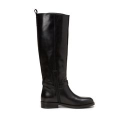 Marc O'Polo MARC O'POLO Damen Stiefel "ENZA", Gr. 36schwarz, Kalbsleder, unifarben, Schuhe, Langschaftstiefel, Blockabsatz, mit Innenrei&szlig;verschlus