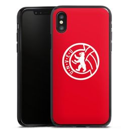 DeinDesign iPhone X Handy Silikon H&uuml;lle Case schwarz Handyh&uuml;lle Bear 1. Fc Union Berlin Official Licensed Product