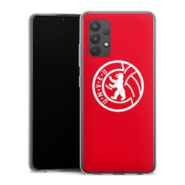 DeinDesign Galaxy A32 4G Handy Silikon H&uuml;lle Case transparent Handyh&uuml;lle Bear 1. Fc Union Berlin Official Licensed Product Silikon Case