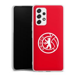 DeinDesign Galaxy A53 5G Handy Silikon H&uuml;lle Case transparent Handyh&uuml;lle Official Licensed Product 1. Fc Union Berlin Bear Silikon Case