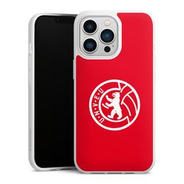 DeinDesign iPhone 13 Pro Handy Silikon H&uuml;lle Case wei&szlig; Handyh&uuml;lle Bear 1. Fc Union Berlin Official Licensed Product Silikon Case
