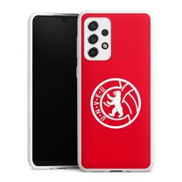 DeinDesign Galaxy A33 5G Handy Silikon H&uuml;lle Case wei&szlig; Handyh&uuml;lle Official Licensed Product 1. Fc Union Berlin Bear Silikon Case