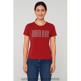 Armani Jeans T-Shirt Damen Gr&ouml;&szlig;e XL Second Hand rot