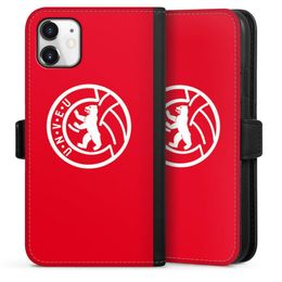 DeinDesign iPhone 11 Handy Klapph&uuml;lle Handyh&uuml;lle aus Kunst Leder schwarz Flip Case Bear 1. Fc Union Berlin Official Licensed Product Sideflip mit Lasche