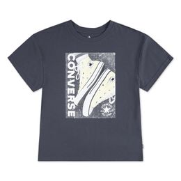 Converse M&auml;dchen T-Shirt "CNVG SNEAKER GFX BF TEE"schwarz matter, Gr. 140, Shirts, f&uuml;r Kinder und Jugendliche, sportlicher Stil, f&uuml;r Sportmode