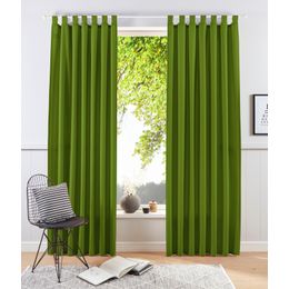 Vorhang OTTO HOME, B:140cm H:175cm, gr&uuml;n, Polyester, Recyceltes Material, Wohnzimmer, Gardinen, "Raja", 2er-Set, Bestseller, einfarbig, modern,
