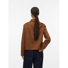 V&eacute;ro Moda VERO MODA Damen Kurzjacke "VMJOSE KELLY SHORT JACKET GA NOOS", braun, Gr. S, unifarben, Web, Obermaterial: 90% Polyester, 10% Elasthan, Jacken