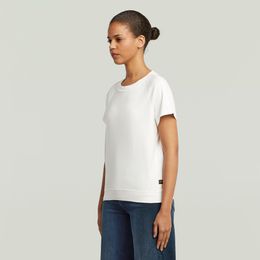 G-Star Raw G-STAR Damen T-Shirt "Raglan", wei&szlig;, Gr. XS, unifarben, Single Jersey, Obermaterial: 100% Baumwolle, Shirts, Rundhalsform, mit angesetztem B&uuml;ndchen