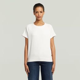 G-Star Raw G-STAR Damen T-Shirt "Raglan", wei&szlig;, Gr. XL, unifarben, Single Jersey, Obermaterial: 100% Baumwolle, Shirts, Rundhalsform, mit angesetztem B&uuml;ndchen