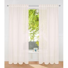 Gardine OTTO HOME, B:140cm H:225cm, beige, Polyester, Gardinen, "Dolly", gewebt, Polyester
