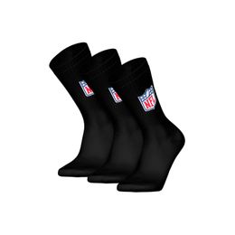 NFL Damen Kurzsocken "Socken NFL SHIELD 3Pack Crew Socks 3er Pack", Gr. 39, schwarz, Obermaterial: 61% Baumwolle CO. 35% Polyester PES. 4% Elasthan