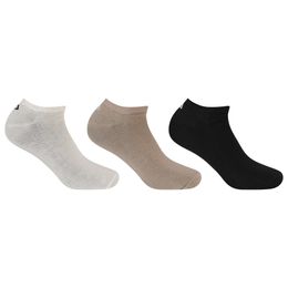 Socken Fila "UNISEX INVISIBLE PLAIN SOCKS", Damen, Gr. 35-38, mocha mousse, Baumwolle, Elasthan, Polyester, elastisch, Socken Socken, mit eingestricktem Logo an der Ferse