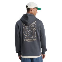 Kapuzensweatshirt Quiksilver "Salt Water Graphic", Herren, Gr. L, iron gate, Obermaterial: 55% Walkfrottier, 25% Walkfrottier, 20% Microfaser;, Sweatshirts