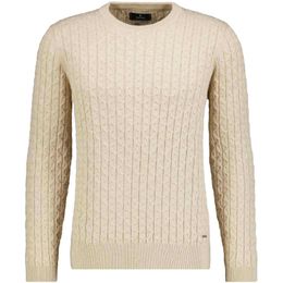 Ragman Herren Rundhalspulloverbeige, melange, 820, Gr. M, 95% Baumwolle 5% Cashmere, Pullover