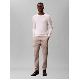 Herren Cargohose, beige, Gr. XL, Calvin Klein Jeans, Twill, Obermaterial: 97% Baumwolle, 3% Elasthan, Hosen, elastischer Bund, Skinny fit,