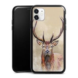 DeinDesign iPhone 11 Handy Silikon H&uuml;lle Case schwarz Handyh&uuml;lle Deer Animal Look Reindeer
