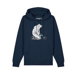 Watapparel Sweatshirt 'B&auml;r auf Bike' male Blue size S