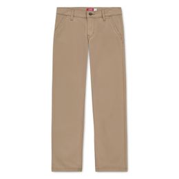 LEVI'S KIDS Jungen Stoffhose "LVB XX CHINO RELASTHANEXED STRAIGHT", beige, Gr. 12, unifarben, Web, Obermaterial: 98% Baumwolle, 2% Elasthan, Hosen,