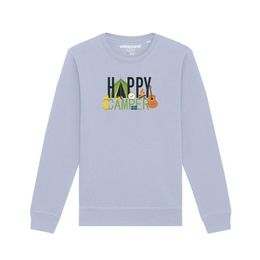 Watapparel Sweatshirt ' Happy Camper ' male Blue size XXXL
