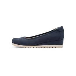 Jana Damen Ballerina, Gr. 40, blau, Lederimitat, Schuhe