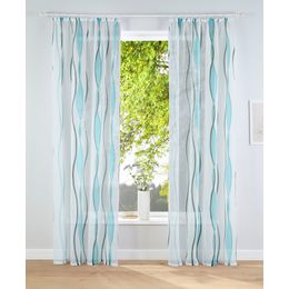 Gardine OTTO HOME, B:140cm H:225cm, wei&szlig;, Voile, Polyester, Wohnzimmer, Gardinen, "Dimona", 2er-Set, Bestseller, Polyester, Wellen