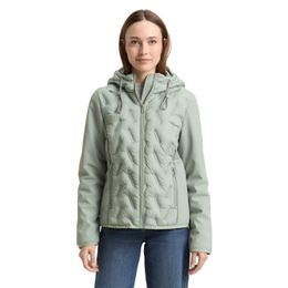 Tom Tailor Damen Steppjacke, gr&uuml;n, Gr. S, unifarben, Steppware, Obermaterial: 100% Polyester. Futter: 100% Polyester, Jacken, mit Kapuze