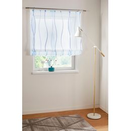 Raffrollo OTTO HOME, B:100cm H:140cm, wei&szlig;, Voile, Obermaterial: 100% Polyester, K&uuml;che, Raffrollos, "Dimona", Transparent, Voile, Polyester, Wellen