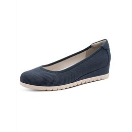Jana Damen Ballerina, Gr. 41, blau, Lederimitat, Schuhe