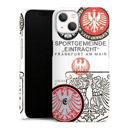 DeinDesign iPhone 13 Handy Premium Case Smartphone Handyh&uuml;lle Schutzh&uuml;lle matt Retro Eintracht Frankfurt Official Licensed Product Premium Case