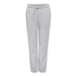 KIDS Only M&auml;dchen Sweathose "KOGSWEAT PANTS SWT NOOS", grau, Gr. 128, meliert, unifarben, Sweatware, Obermaterial: 60% Baumwolle, 40% Polyester, Hosen