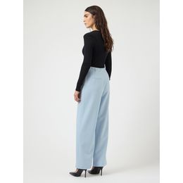 Y.A.S Damen Anzughose "YASREEMAJ HW PANT NOOS", blau, Gr. 40, unifarben, Web, Obermaterial: 77% Polyester, 19% Viskose, 4% Elasthan, Hosen, Regular