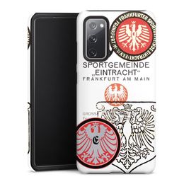 DeinDesign Galaxy S20 FE Handy Panzer Handyh&uuml;lle robuste Outdoor H&uuml;lle Schutzh&uuml;lle matt Eintracht Frankfurt Retro Official Licensed Product Tough Case