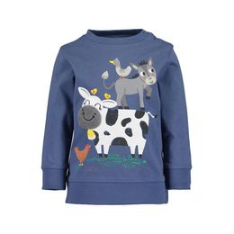 Blue Seven Sweatshirt Gr&ouml;&szlig;e 86 blau / grau / schwarz / wei&szlig;