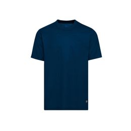 TRIGEMA Herren T-Shirt "TRIGEMA Heavy T-Shirt aus 100% recycelter Baumwolle"night, blau, Basic, Gr. L, 100% Baumwolle (recycelt), Shirts