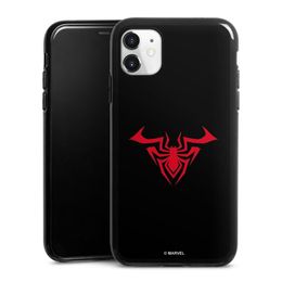 DeinDesign iPhone 11 Handy Silikon H&uuml;lle Case schwarz Handyh&uuml;lle Marvel Logo Spiderman