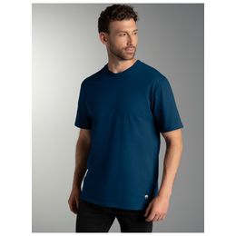 TRIGEMA Herren T-Shirt "TRIGEMA Heavy T-Shirt aus 100% recycelter Baumwolle"night, blau, Basic, Gr. XXL, 100% Baumwolle (recycelt), Shirts