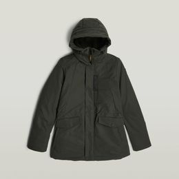 G-Star Raw G-STAR Damen Parka "Vodan 2.0 Short Jacket Women", gr&uuml;n, Gr. XS, unifarben, Web, Obermaterial: 54% Elastomultiester, 46% Polyester, Jacken, mit
