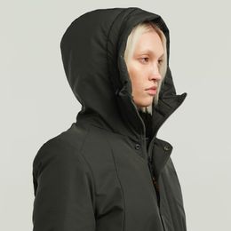 G-Star Raw G-STAR Damen Parka "Vodan 2.0 Short Jacket Women", gr&uuml;n, Gr. S, unifarben, Web, Obermaterial: 54% Elastomultiester, 46% Polyester, Jacken, mit