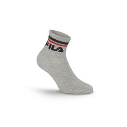 Fila Damen Kurzsocken, Gr. 35grau melange, Baumwollmischung, Socken