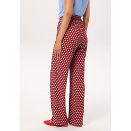 Aniston CASUAL Damen Schlupfhose, rot, Gr. 38, bedruckt, gemustert, gepunktet, Web, Obermaterial: 100% Viskose (LENZING ECOVERO ), Hosen, allover