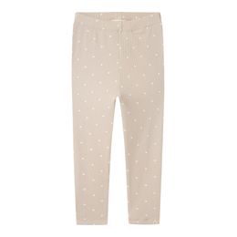 LIL' ATELIER M&auml;dchen Leggings "NMFGAGO SLIM LEGGING LIL NOOS"gray morn aop:heart, Gr. 98, bedruckt, Jersey, Obermaterial: 57% Baumwolle, 38% Lyocell,
