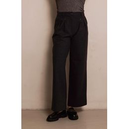 Zhrill Damen Stoffhose "ZHSINNA"grau, Gr. 27, meliert, unifarben, Web, Obermaterial: 65% Polyester, 30% Viskose, 5% Elasthan, Hosen, mit Bundfalten