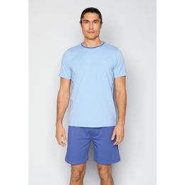 JOOP! JOOP Herren Shorty "Core", Gr. Sendless sky, grau blau, Jersey, Obermaterial: 95% Baumwolle, 5% Elasthan, Homewear-Sets, mit kurzem Arm und