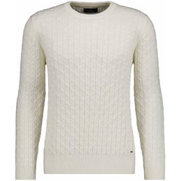 Ragman Herren Rundhalspulloverecru, Gr. L, 95% Baumwolle 5% Cashmere, Pullover