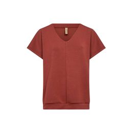 soyaconcept Damen Kurzarmhemd "Soya Concept T-Shirt SC-BANU 244"4577 mineral rot, Gr. S, Obermaterial: 48% Modal, 48% Polyester, 4% Elasthan, Hemden
